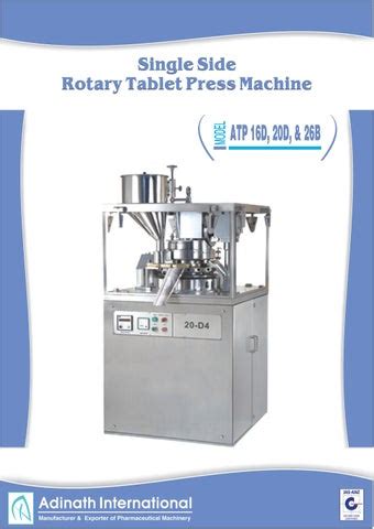 Single Side Rotary Tablet Press Machine By Adinath International Issuu