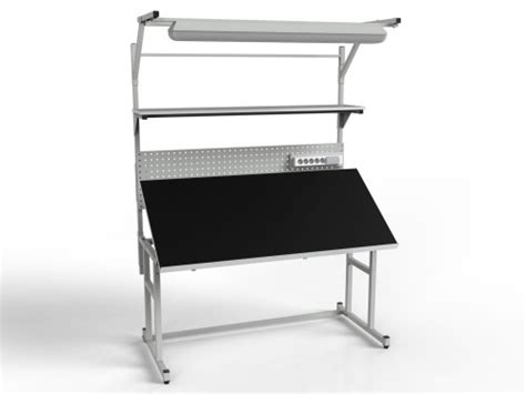 Adjustable Assembly Table With Tilting Top