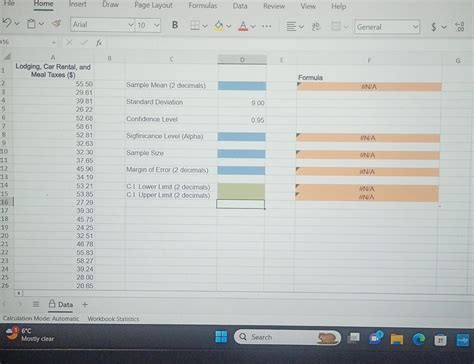 Solved File Home Insert Draw Page Layout Formulas Data Chegg Com
