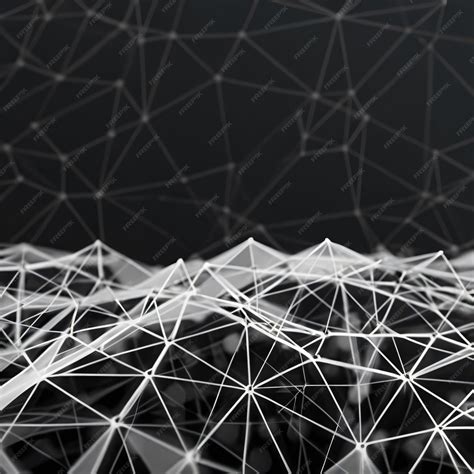 Premium Ai Image Structure Of Network Connections Interlacing Lines And Dots On A Dark Background