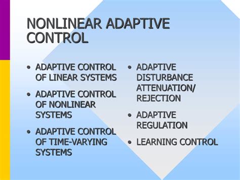 ppt nonlinear adaptive control powerpoint presentation free download