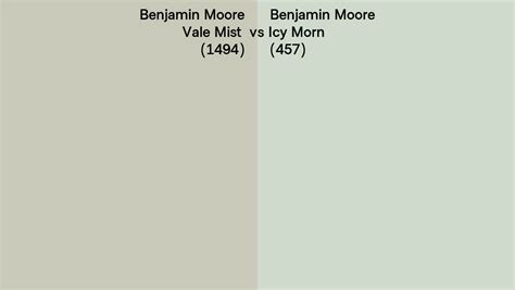 Benjamin Moore Vale Mist Vs Icy Morn Side By Side Comparison