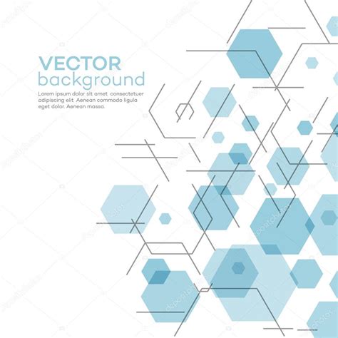 Fondo Abstracto Con Hexágonos Ilustración Vectorial 2024