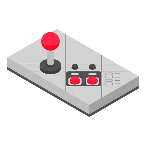Ícone De Joystick Retrô Isométrico Do ícone Vetor De Joystick Retrô