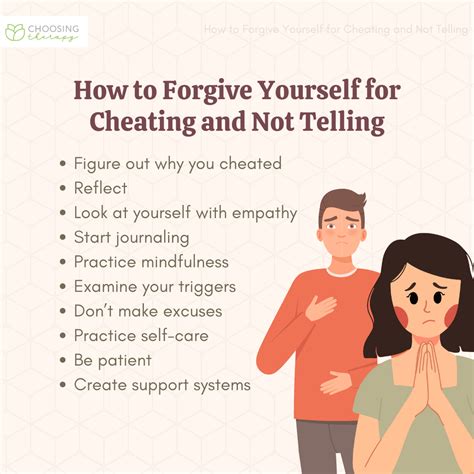 10 Ways To Forgive Yourself For Cheating Not Telling