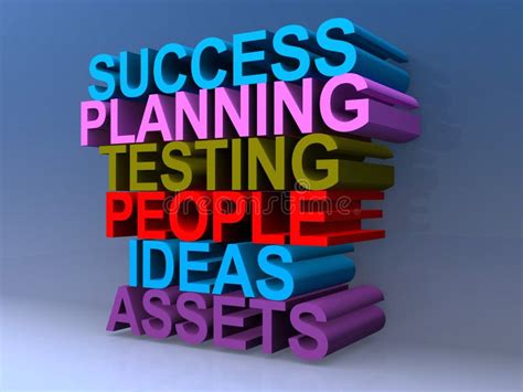 Success Planning Testing People Ideas Assets Stock Illustration