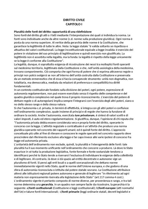 Riassunto Diritto Civile Perlingieri Dispense Di Diritto Civile Docsity