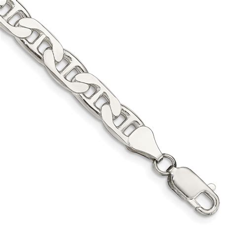 Sterling Silver 65mm Flat Anchor Chain Unclaimed Diamonds