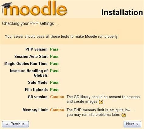 Moodle Installation Problems ﻿ Virtual Learning Platforms