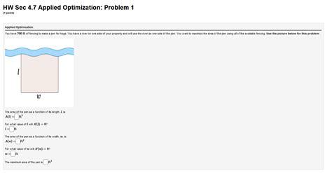 solved hw sec 4 7 applied optimization problem 1 1 point