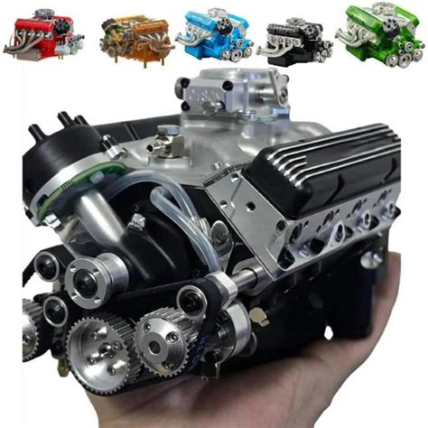Cison V8 Engine Kit Gas 2025 New Gasoline Ohv V8 Small Block Engine Model Kits DIY Resin Model