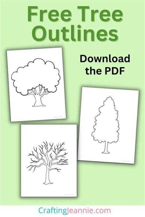 Free Tree Outline PDF Crafting Jeannie