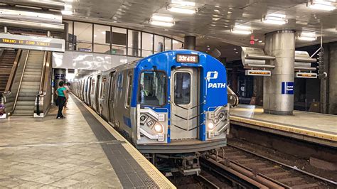 Path Pa5 33rd Street Train At Journal Square Youtube