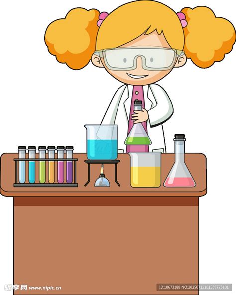 女孩专注做化学实验设计图图片素材其他设计图库昵图网