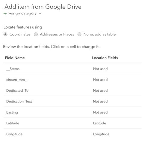 Adding CSV File From Google Drive To ArcGIS Online Map Viewer