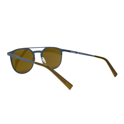 Mens Sf186s 427 Sunglasses Matte Blue Salvatore Ferragamo Touch