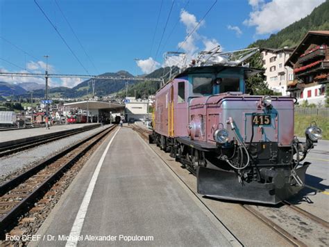 Surselvalinie Reichenau Tamins Disentis Muster Rhätische Bahn