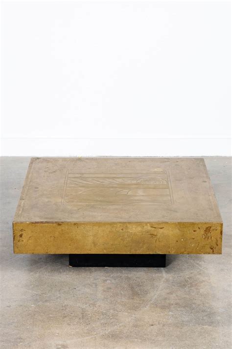 Art Nouveau Brass Top Coffee Table Bonne Choice