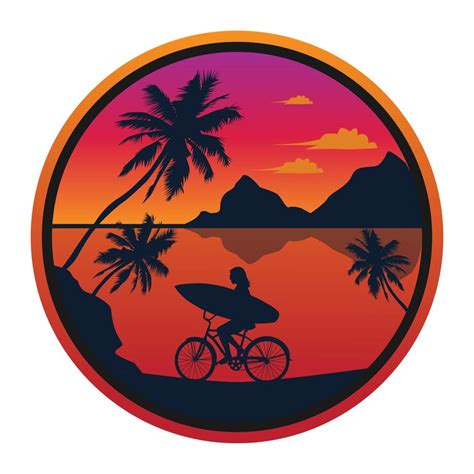 Premium Vector Surfing Theme Vector Design