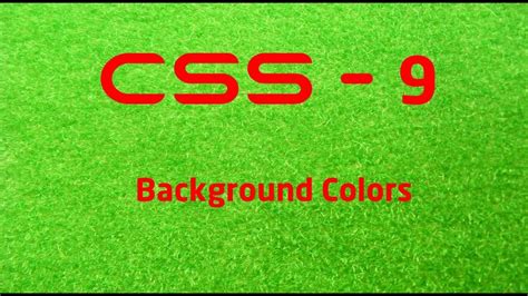 Css 9 Background Colors Learnwithsaad Youtube