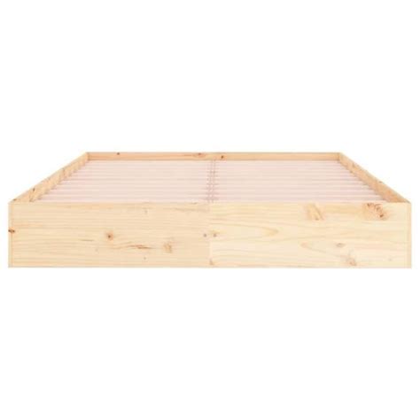 Pwshymi Cadre De Lit Bois Massif 160x200 Cm H652 Cdiscount Maison