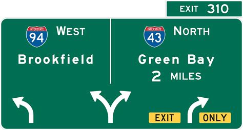 Interstate Highway Exit Signs