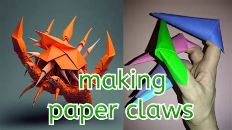 Making Paper Claws Origami Youtube