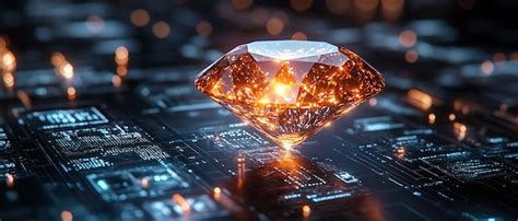 A Glowing Diamond Sits On A Circuit Board Representing The Value Of