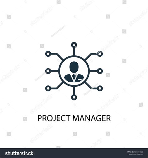 Project Manager Icon Simple Element Illustration Stock Vector Royalty