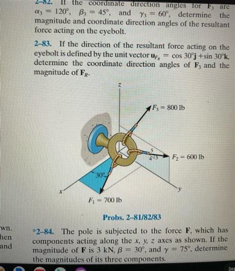 Solved 2 68 Determine The Magnitude And Coordinate