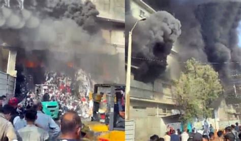 Massive Fire Triggers Factory Collapse In Karachis Industrial Hub