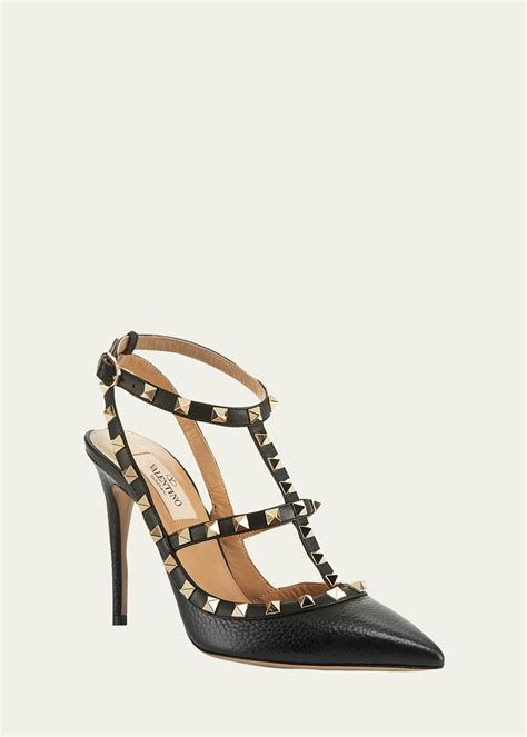 Valentino Garavani Rockstud Leather Caged Pump Bergdorf Goodman