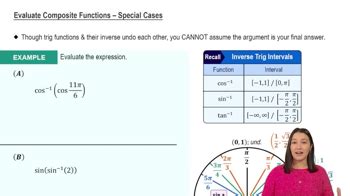 Evaluate Composite Trig Functions Video Tutorials Practice Problems