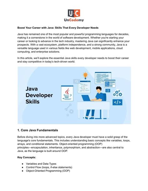 Ppt Boost Your Career With Java Skills That Every Developer Needs