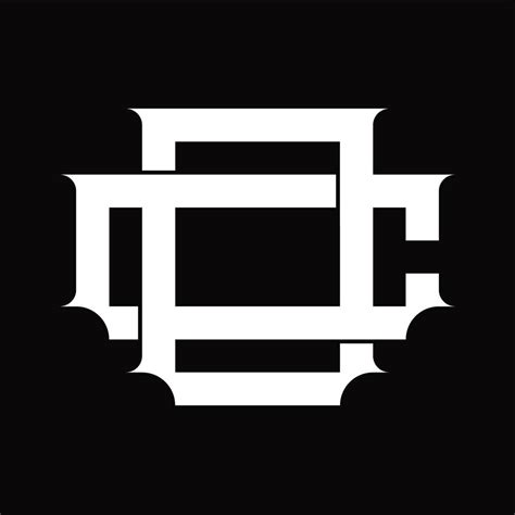 Co Logo Monogram With Vintage Overlapping Linked Style Design Template