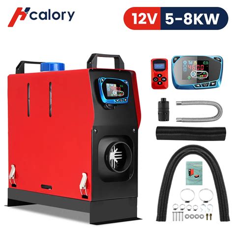 Hcalory 올인원 자동차 주차 히터 12v 5 8kw 조정 가능 자동 히터 공기 디젤 히터 Rv 트럭 보트