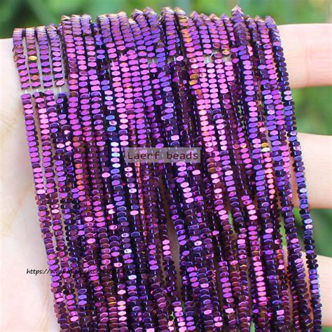 Badu Bg Естествени хематитни цветни фасетирани мъниста 1x2 Mm 330 бр