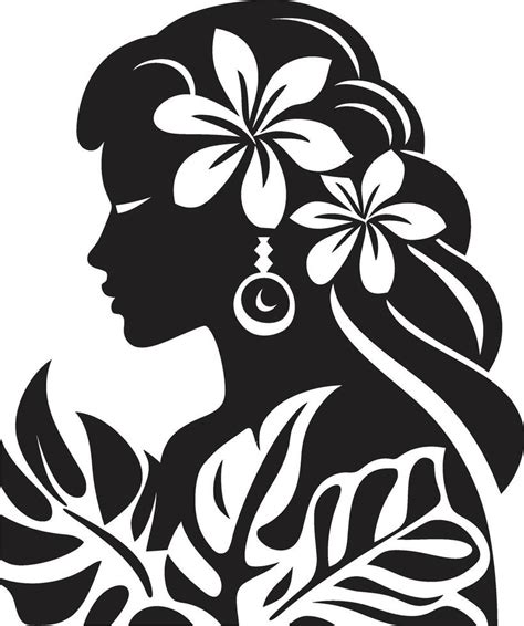 Pacific Tranquility Black Tribal Woman Island Serenity Tribal Woman