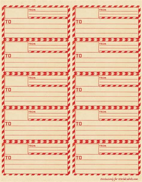 Return Shipping Label Template