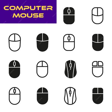 Premium Vector Mouse Icon Set Computer Mouse Set Vector Illustration