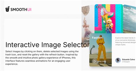 Interactive Image Selector React Component Smoothui