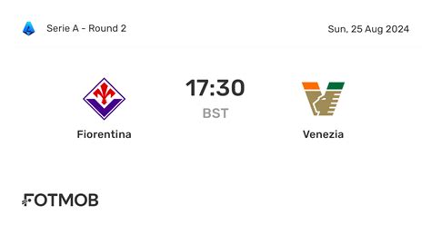 Fiorentina Vs Venezia Live Score Predicted Lineups And H2h Stats