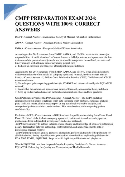 CMPP PREPARATION EXAM QUESTIONS WITH CORRECT ANSWERS GRADDED A CMPP Stuvia US