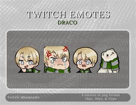 Twitch Emotes Draco Pack Etsy