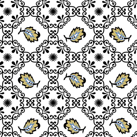 Seamless Flower Pattern Geometrical Designeps 16941491 Vector Art At Vecteezy