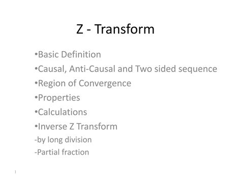 z transform causal anti causal and two sided sequence region of