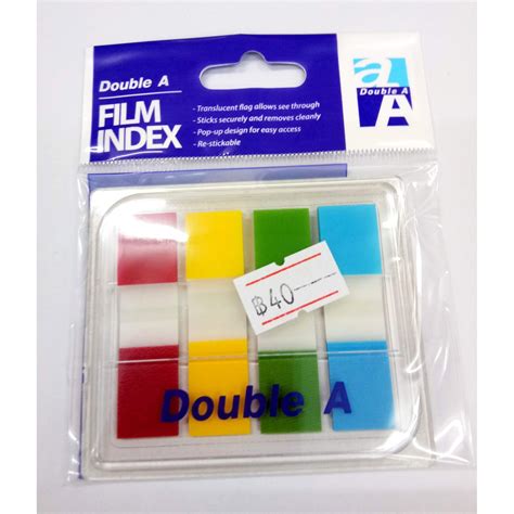 โพสอิท พลาสติก Film Index คละสี 4 สี 44x12 Mm 80 ชิ้น Shopee Thailand