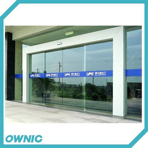 Automatic Frameless Sliding Glass Door For Building Entrance Sliding