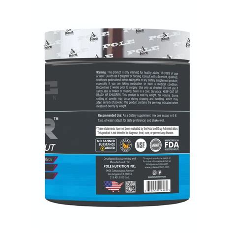 Pole Nutrition Teazer Pre Workout Fa Supplements