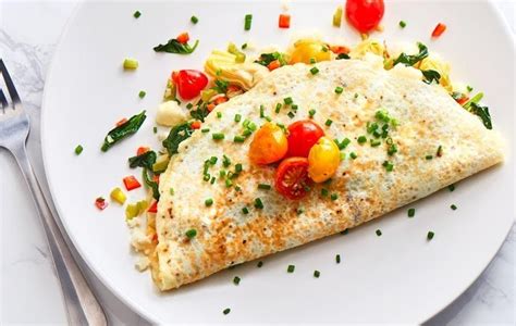 Omelette Con Pimiento Y Jitomate Cherry De 24352 Kcal Receta Fácil